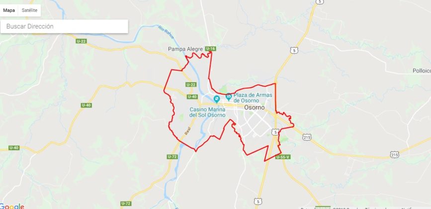 Mapa Osorno - Codexverde